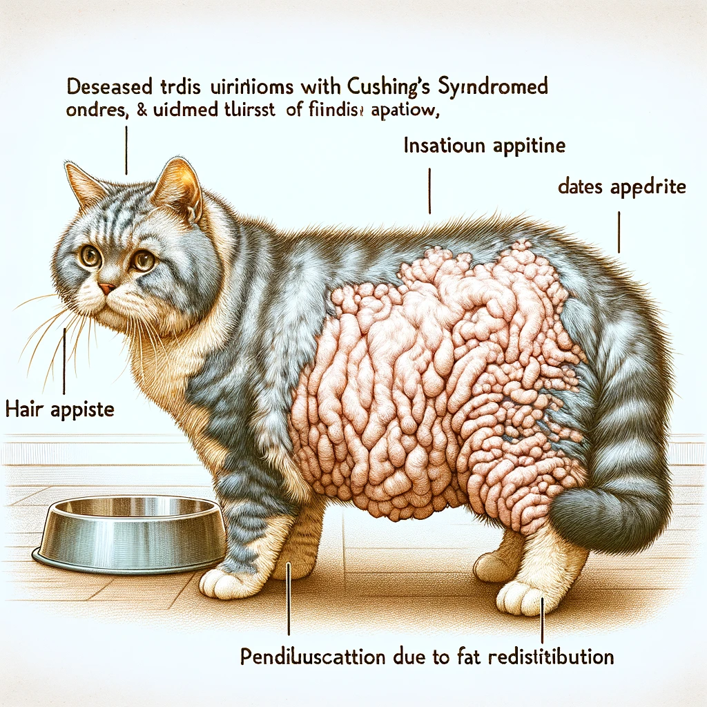 Quais são os efeitos da Síndrome de Cushing nos felinos?